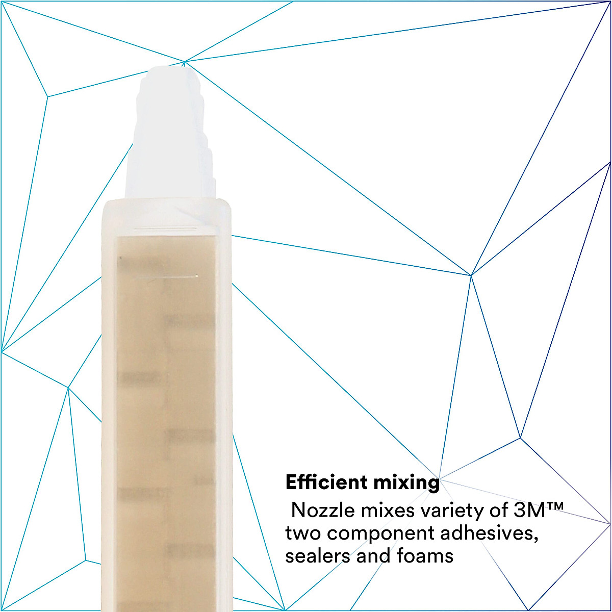 3M Static Mixing Nozzle, 08194, Cascade Mix/Meter Nozzle, Manual/Pneumatic Applicator Use, 200 mL