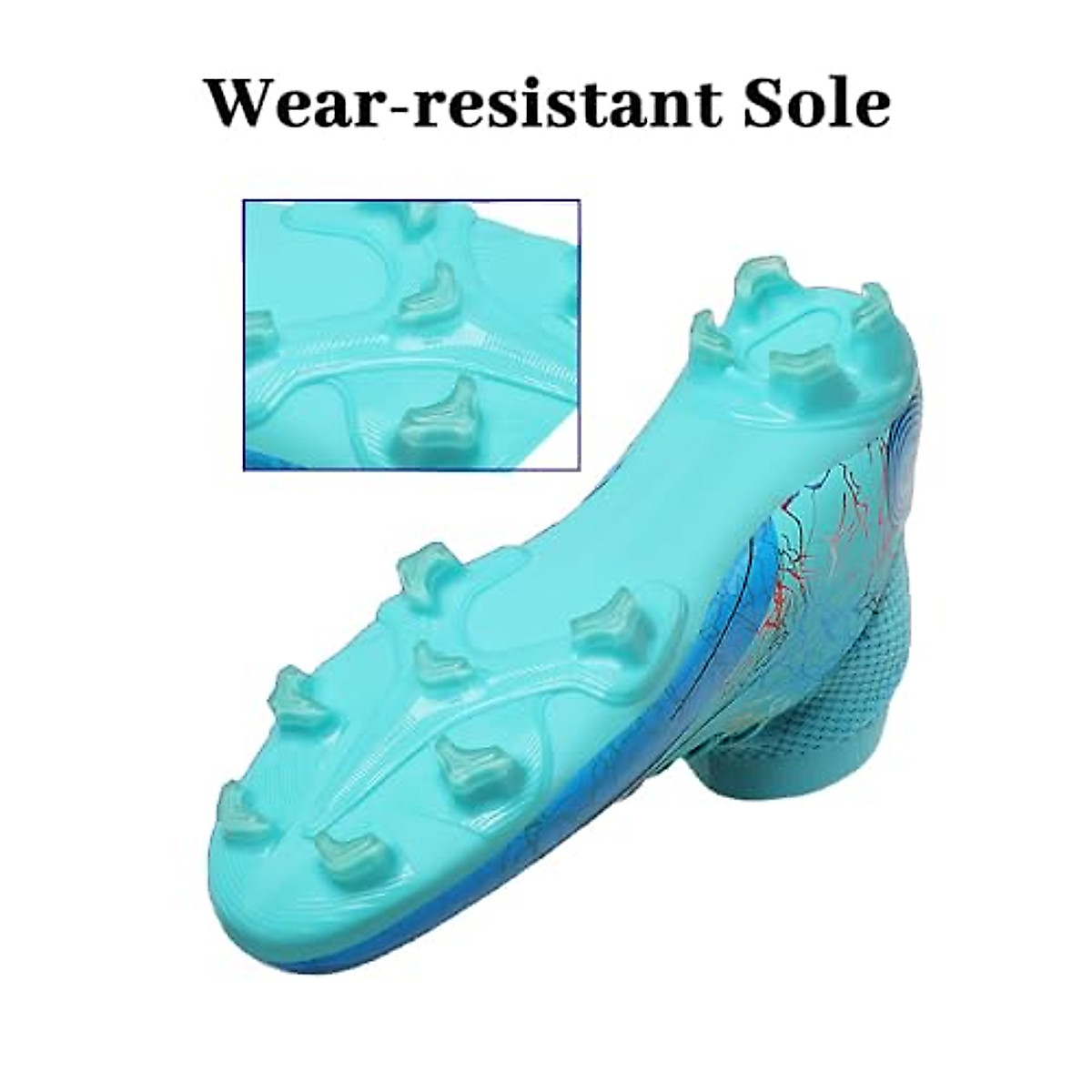 AOSENSS Unisex's Firm Ground Soccer Cleats Shoe Breathable Outdoor/Indoor/Competition/Training Youth Turf Ankle Boots