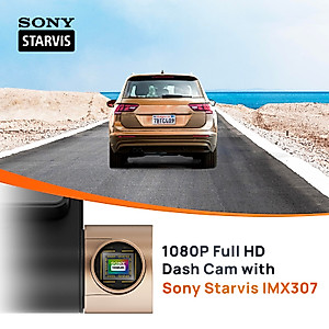 70mai Dash Cam Lite, 70mai Micro SD Card 32GB, 1080P Full HD, Sony IMX307, Built-in G-Sensor, 130° Wide Angle FOV, WDR, Night Vision, Loop Recording