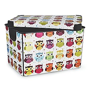 Curver Stockholm Owls Deco Storage Box Multi Colour, 22 Litre