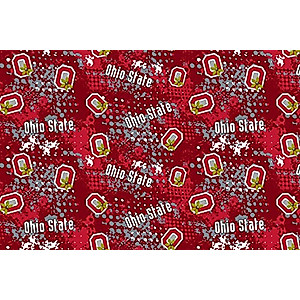 Ohio State University Cotton Fabric by Sykel-Licensed Ohio State Buckeyes Splatter Cotton Fabric
