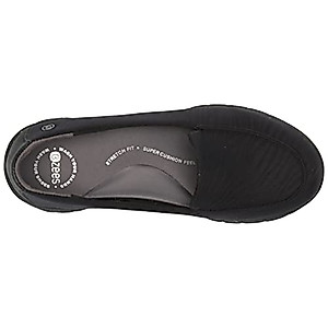 BZees Womens Get Movin' Ballet Flat Black Zebra Print 9.5 M