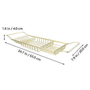 Stainless Steel Shower Tray: European Style Extendable Bathtub Tray for Luxury Bath Stainless Steel Over The Tub Bath Tray for Bathroom Accessories