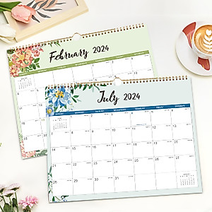 Calendar 2023-2024 - Wall Calendar 2023-2024, January 2023 to June 2024, 14.8 x 11.4 Inches, 18 Months Calendar with Ample Blank Blocks and Julian Dates, Perfect 2023-2024 Calendar for Easy Planning