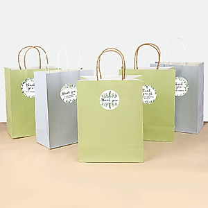 80 Greenery Frames Thank You Stickers, Watercolor Green Leaves Stickers, Perfect for Wedding, Bridal Shower, Baby Shower, Birthday Party Favors(2 Inch)