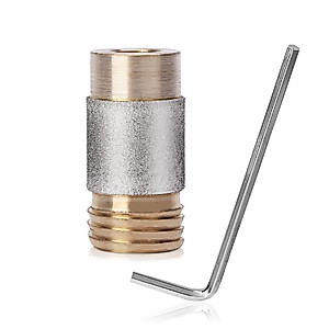 Agatige Diamond Grinding Bit, 5/8" Glass Grinder for Stained Glass, Bits Standard Fine Diamond Grinder Bits Stained Glass Diamond Grinder Bit Head Tools Diamond Grinding Wheel for Glass Grinder,MCBL58