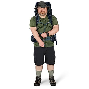 Osprey Volt 65L Men's Backpacking Backpack, Mamba Black, One Size, Extended Fit