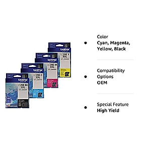 Brother LC20E Super High Yield Ink Cartridge Set