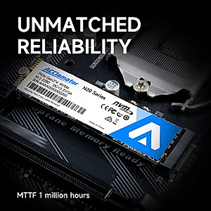 Acclamator NVMe 1TB Read 2500MB/s PCle 3.0x4, M.2 2280, Internal Solid State Drive, Storage for PC, Laptops, Gaming and More, N20