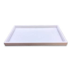 144 Foam Insert Ring Display Tray (White Tray, White Foam) - 1 Pack (14 ¾” x 8 ¼” x 1”) – Merchandising/ Jewelry Display/ Organizer/ Multi Purpose Tray