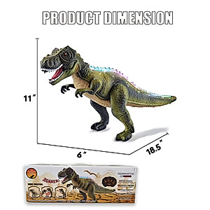 BFUNTOYS Electronic Dinosaur Toy, Remote Control Dinosaur and Walking Dinosaur Toys for Kids 3 4 5 6 7 8+Years Old Boys Girls with Dance&Fight Mode, Roar&Light,Big Robot T-Rex Gifts for Toddler