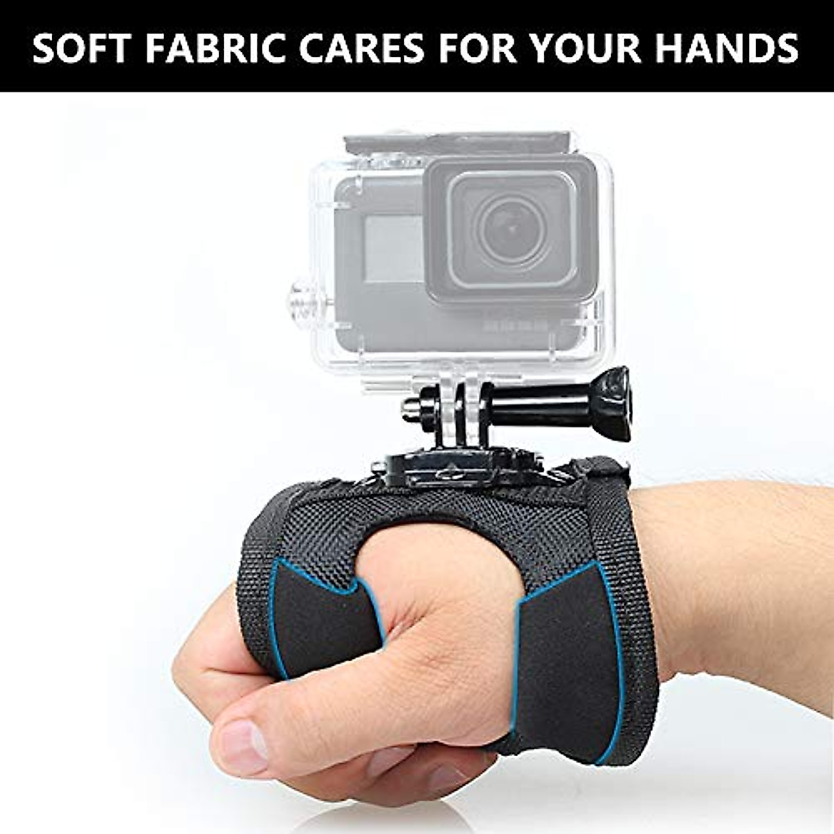 ParaPace 360 Degree Rotation Hand Strap Mount for GoPro Hero 10 9 8 7 6 5 Black Session,Hand Glove Wrist Strap Mount for AKASO Xiaoyi DJI OSMO Action Camera Accessories
