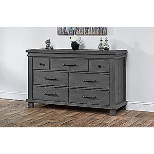 Soho Baby 43037210 Hampton Premium Soft Closing 7-Drawer Dresser, Wire Brush Canyon Gray Finish