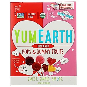 Yumearth Organic Assorted Gummies and Lollipops Valentines, 9.38 Ounce, Allergy Friendly, Gluten Free, Non-GMO, Vegan, No Artificial Flavors or Dyes