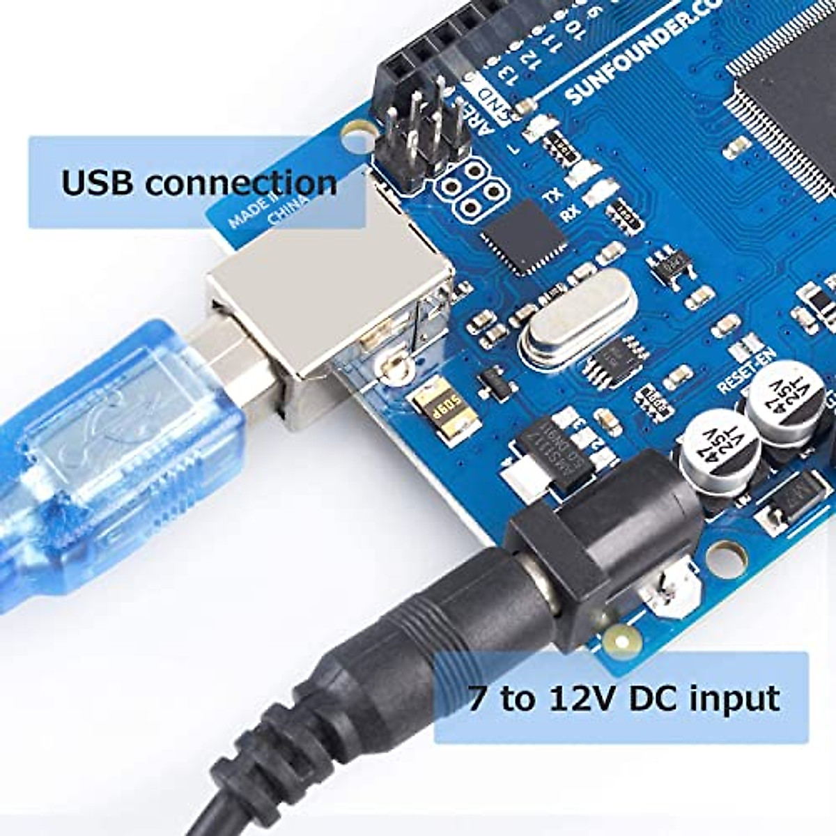 SunFounder MEGA Board Compatible with Arduino IDE ATMEGA2560 ATmega16AU + USB Cable