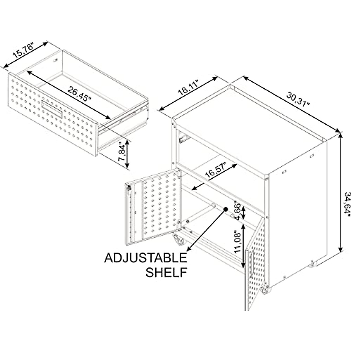 Manhattan Comfort Fortress Storage Units, White