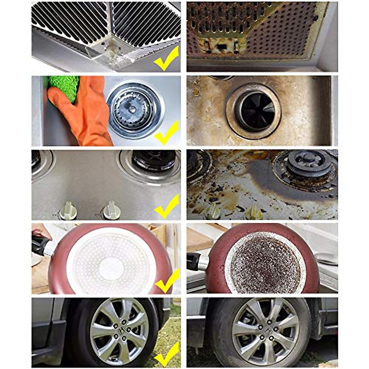[3 Pack Set] Auto Detailing Drill Brush Set, Wheel Cleaner Brush, Car Cleaner Wash Brush Supplies Kit Fit Tire, Car Mats, Floor Mat, Bathroom and Auto Power Scrubber Brush Cleaning Sets