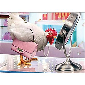 Avanti Press Chicken, Pink Purse and Makeup Mirror StandOuts Pop Up Funny/Humorous Feminine Birthday Card for Her : Woman : Women