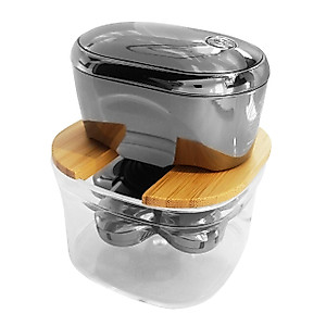 FitSand Bamboo Electric Head Shaver Rinse Stand Compatible with Remington Balder Pro Head Shavers