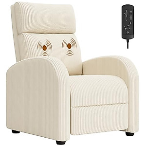 YESHOMY Recliner Chair for Adults, Adjustable Modern Single Sofa with Padded Seat Backrest for Living Room, with Lumbar Support, Beige