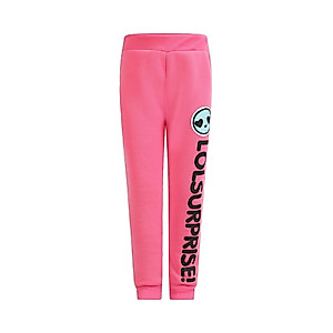 LOL Surprise Dolls Girls Sweatshirt and Jogger Set for Little and Big Girls – Pink/Black