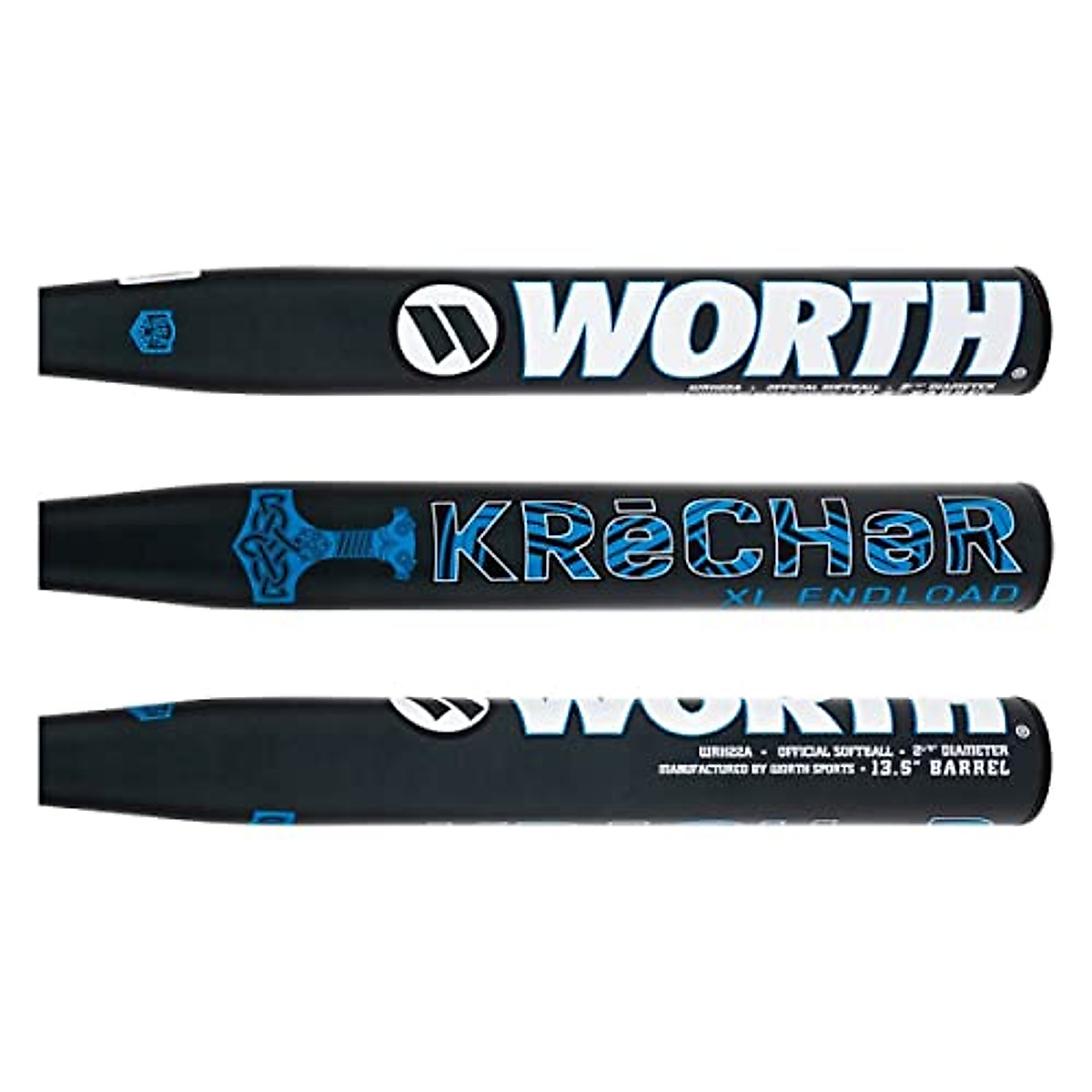 Worth | 2022 | KRECHER | XL | USA/ASA Slowpitch Softball Bat | 13.5" Barrel | 34" x 26 oz.