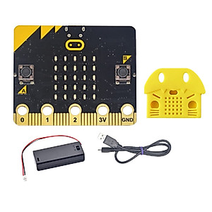 Misaso BBC Microbit Go Kit BBC Programmable Learning Development Board with Protective Case+Battery Box