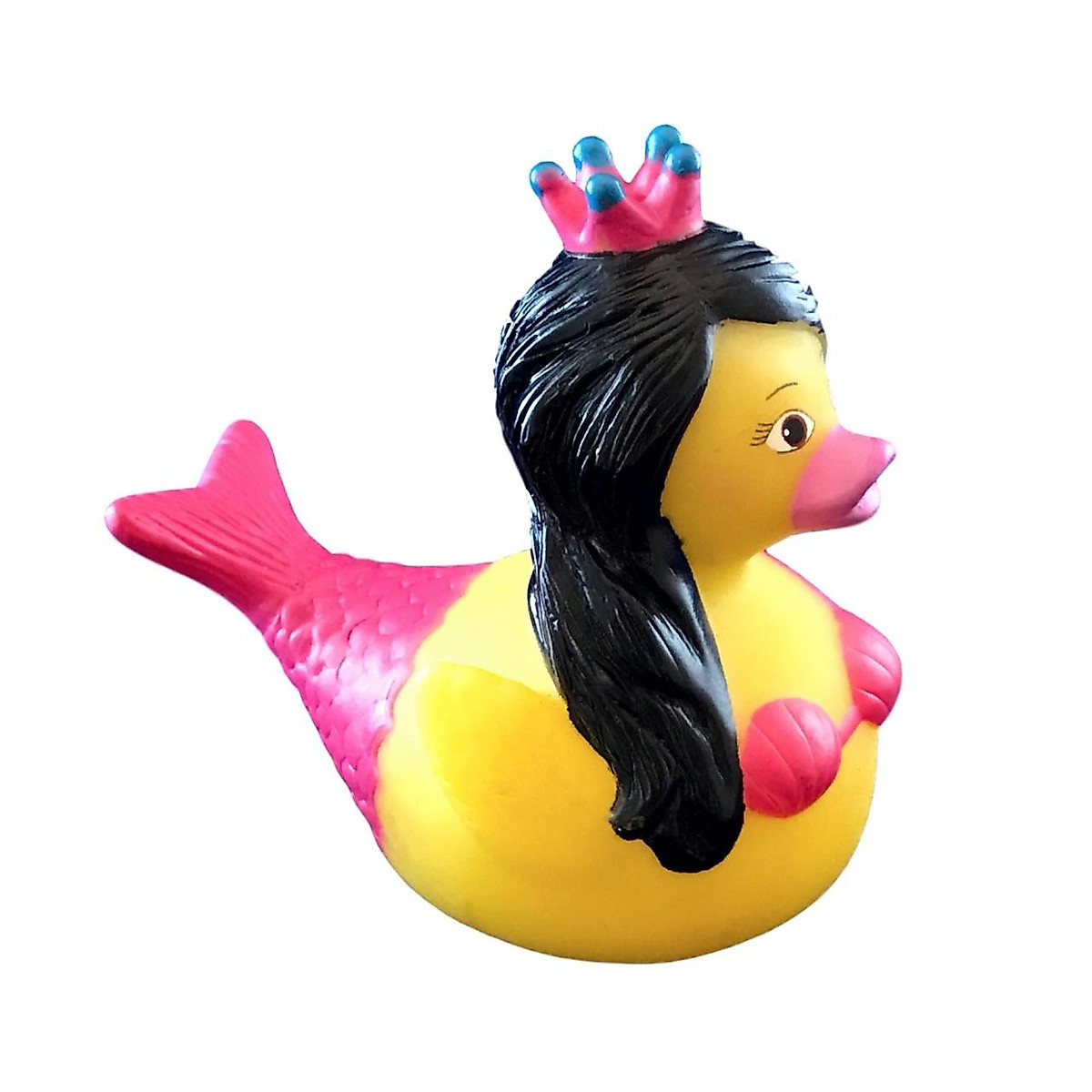 3" Mermaid Rubber Duck [Floats Upright] - Baby Safe Bathtub Bathing Toy