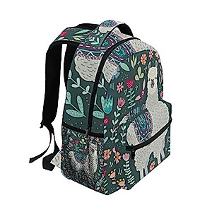 School Backpack Llama Teens Girls Boys Schoolbag Travel Bag
