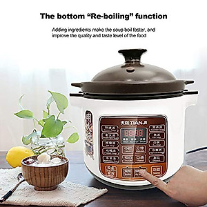 Tianji DGD40-40LD Electric Stew Pot, 4L Full-automatic Slow Cooker, Ceramic Inner Pot, 120V, 600W,3~6 people