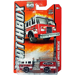 2013 Matchbox MBX Heroic Rescue Pierce Dash Fire Engine Red 100 YEARS