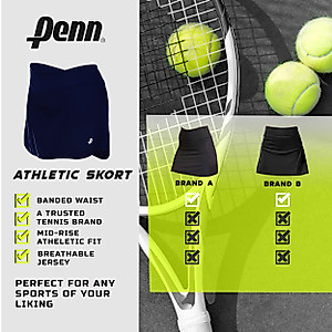 PENN Women's Spike Athletic Mini Skort for Performance Training Tennis Golf & Running - Medieval Blue, Large