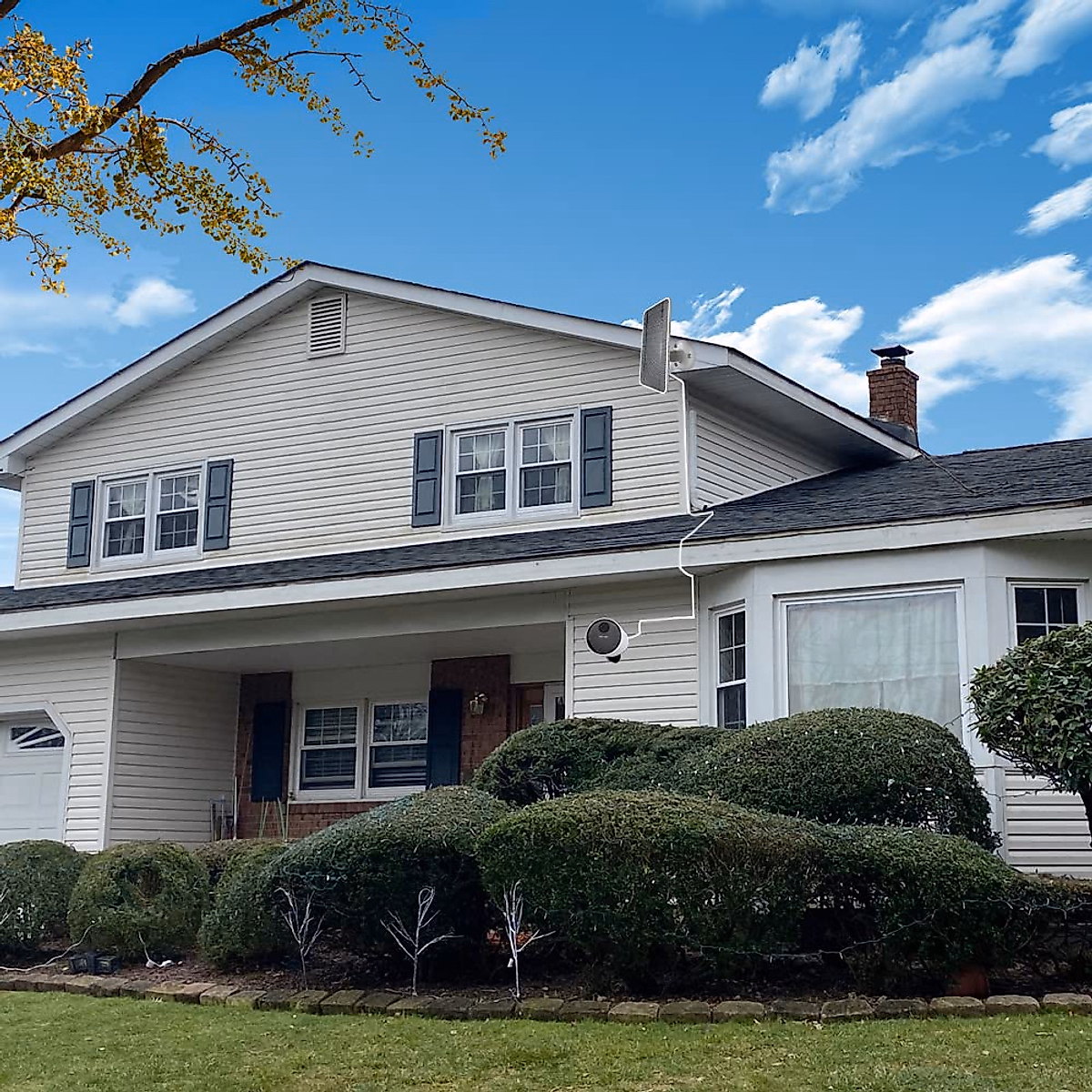 JJMASEE Solar Panel for SimpliSafe Outdoor Security Cameras (2 Pack), Featuring Weatherproof Durability and Continuous Power Supply, Comes with a 13FT Cable and Aluminium Alloy Wall Mount