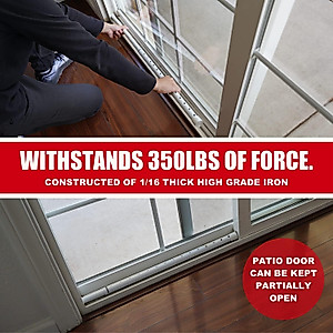 Door Security Bar, SecurityMan Heavy Duty 2-in-1 Door Stoppers Security Bar and Sliding Door Lock Bar (2 Pack) - Perfect Adjustable Door Jammer Door Stopper for Home, Hotel, and Apartment Security