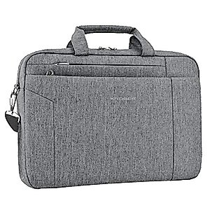 KROSER Laptop Bag 15.6 Inch Briefcase Shoulder Bag Water Repellent Laptop Bag Satchel Tablet Bussiness Carrying Handbag Laptop Sleeve for Women and Men-Grey