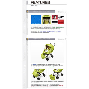 Manito Elegance Alpha Stroller Weather Shield/Rain Cover - Red