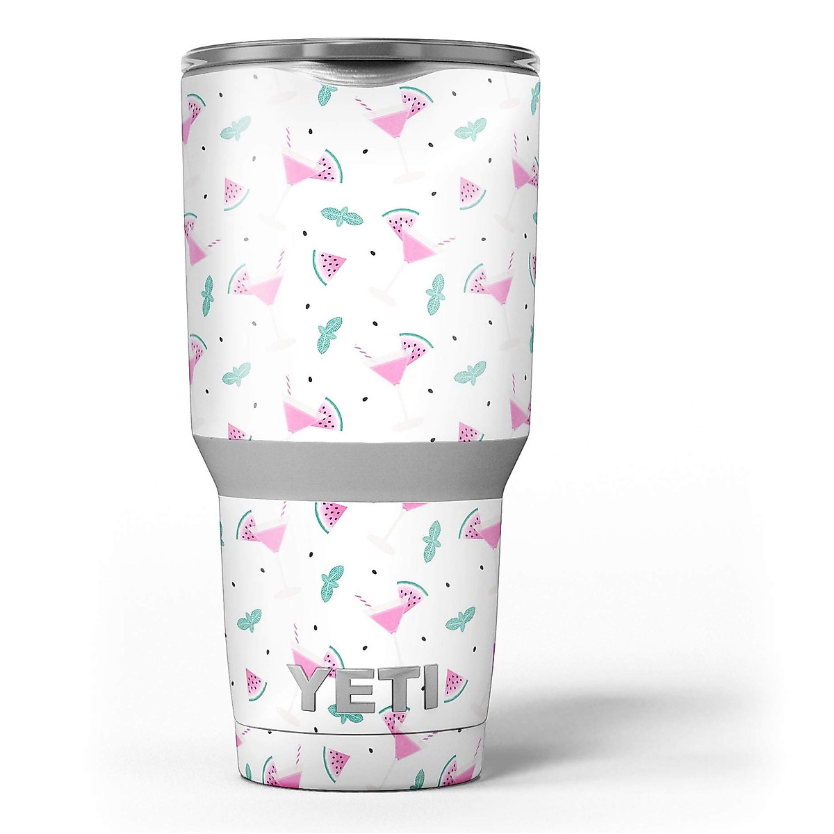 Design Skinz The Pink and Teal Watermenlon Cocktail - Skin Decal Vinyl Wrap Kit Compatible with The Yeti Rambler Cooler Tumbler Cups