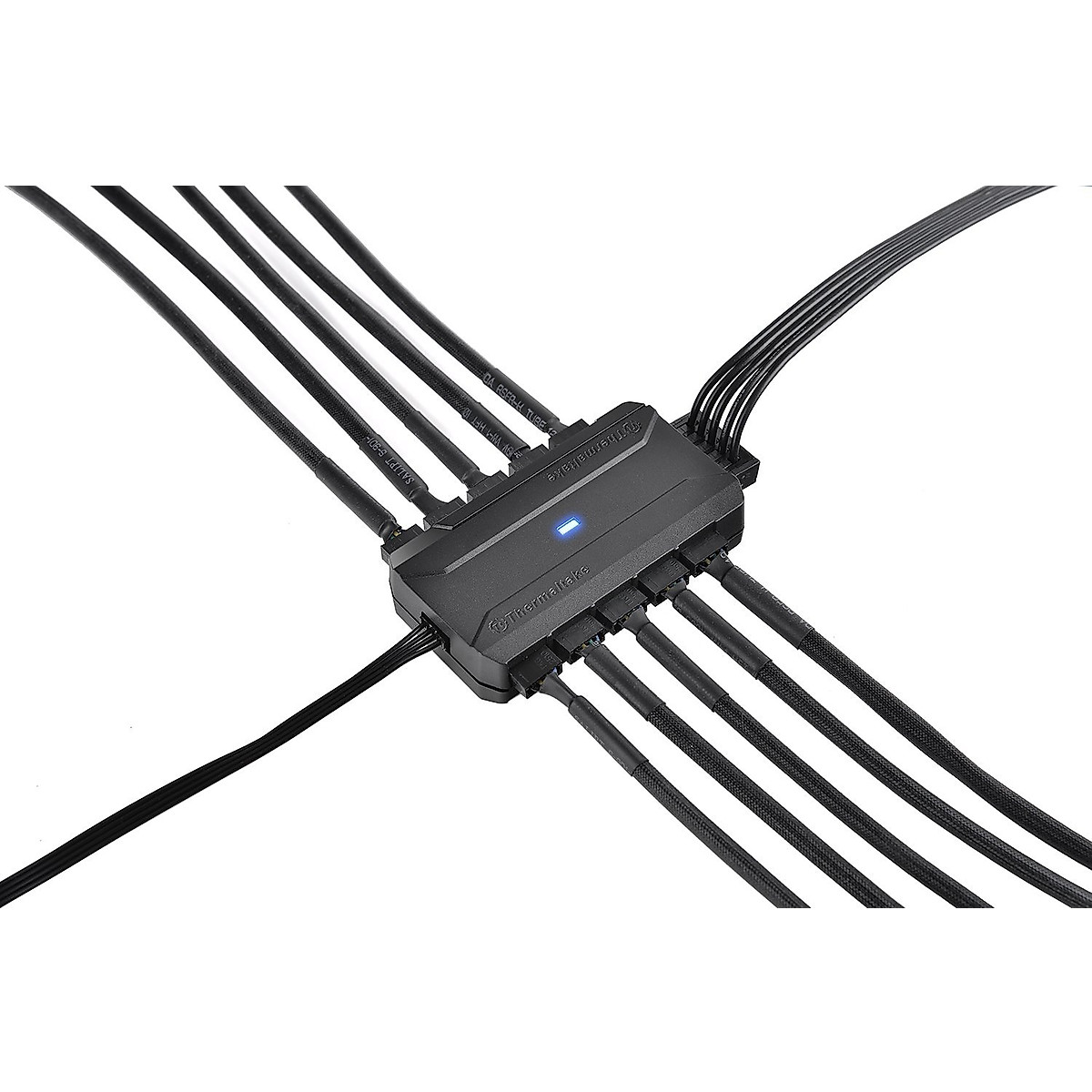 Thermaltake Commander FP SATA Powered 10 Port 4-Pin PWM Fan Hub AC-023-AN1NAN-A1, 3.2 x 1.7 x 0.7 inches