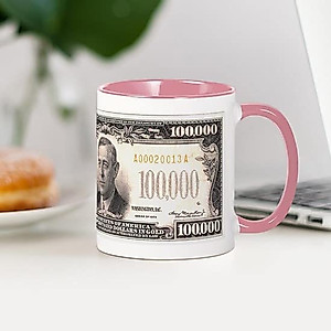 CafePress $100,000 Bill Mug Ceramic Coffee Mug, Tea Cup 11 oz