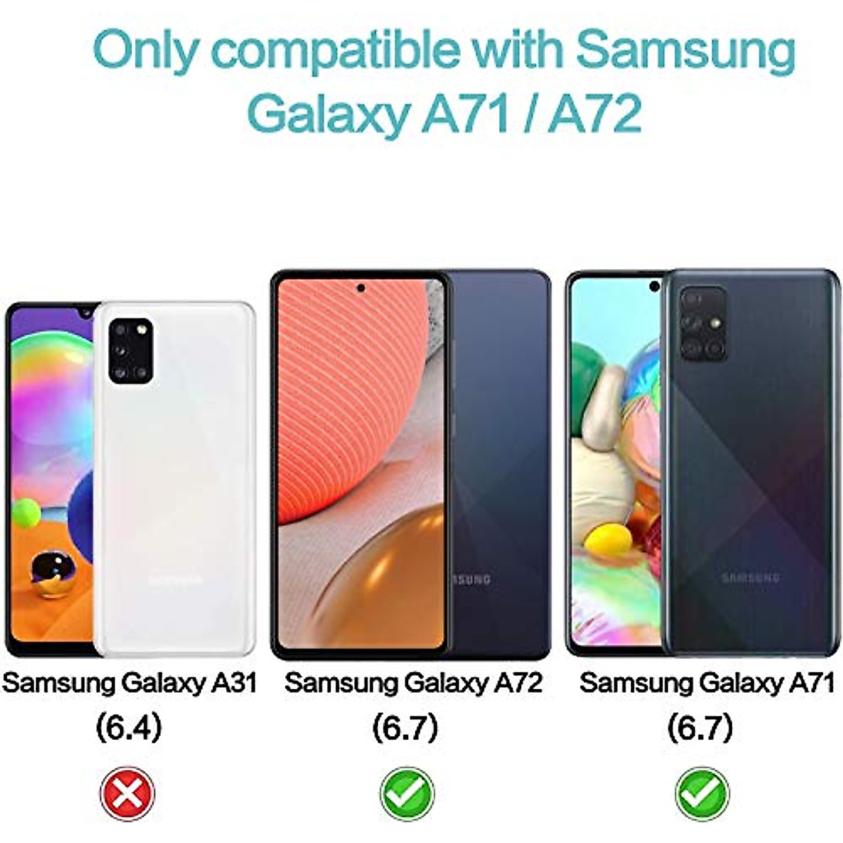 [2 Pack] for Samsung Galaxy A71 / A72 / A73 Privacy Screen Protector, Anti Spy 9H Tempered Glass for Galaxy A73 5G A71 A72 (4G/5G), Case Friendly Full Coverage Anti Scratch Bubble Free Easy Install