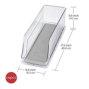 Copco Can Fridge Bin, 17.2x5.6x5.6-Inch, Clear