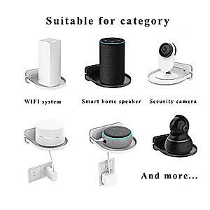 Router Wall Mount Bracket Stand Holder for Home Mesh WiFi System Support for Tenda Nova Linksys Velop TP-Link D-Link for Google Nest WiFi Router (White)
