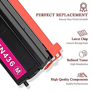 Toner Kingdom Compatible Toner Cartridge Replacement for Brother TN436 TN433 High Yield TN-436 433 TN431 431 for Brother HL-L8360CDW HL-L8360CDWT MFC-L8900CDW HL-L8260CDW MFC-L8610CDW Printer (4 Pack)