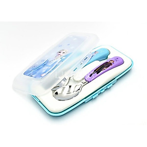 Frozen Elsa Fork and Spoon Flatware Set with Case