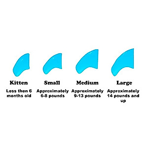 Purrdy Paws 40-Pack Soft Nail Caps for Cat Claws Blue Glow-in-The-Dark (Large)