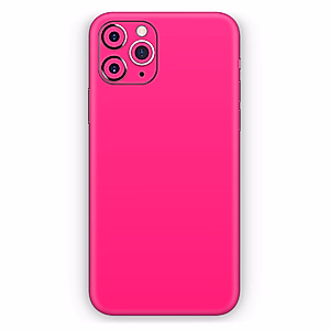 Design Skinz Solid Pink V2 - DesignSkinz Protective Vinyl Decal Wrap Skin Cover Compatible with The Apple iPhone 11 Pro (Full-Body, Screen Trim & Back Glass Skin)