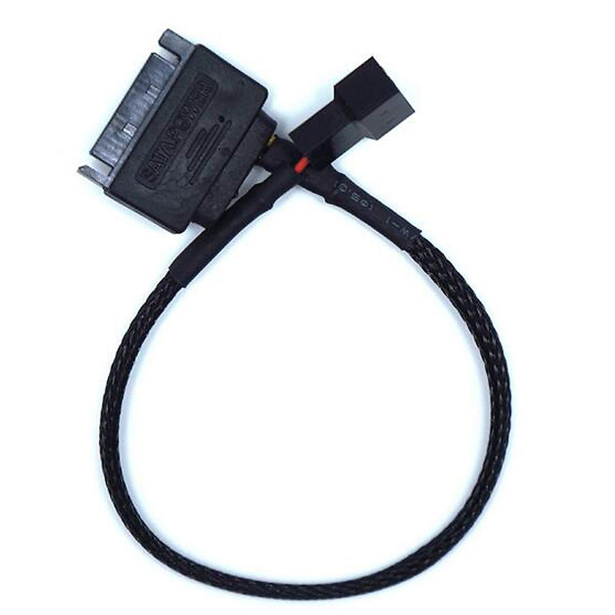 2 Pack SATA to 3 Pin / 4 Pin PMW 12V PC Case Fan Power Adapter Cable, 3-Pin or 4-Pin (PWM Connector) to 15 Pin SATA Computer Cooler Cooling Fan Power Cable