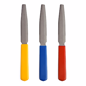 Holmer Tapered Nut Files Double Edge Nut Slotting Files Set Fret Crowning Files Luthier Tools for Electric Guitar Set of 3Pcs.