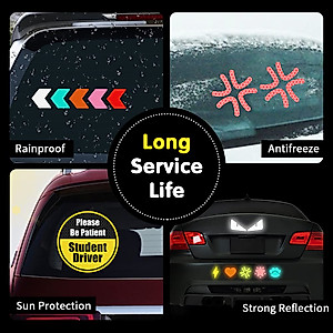 Baby on Board Stickers for Cars, 2 Pcs Nouiroy Cute Baby Super Strong Reflective Koala Baby in Car Decals and Stickers Baby Caution Bumper Safety Warning Sign Waterproof Vinyl Sticker (Pink)