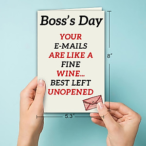 ANCEPO Happy Boss Day Card from Group, Funny Thank You Cards for Boss with Envelopes, National Boss Day Gifts for Him Her from Employees, Boss Day Decorations for Office Women Men